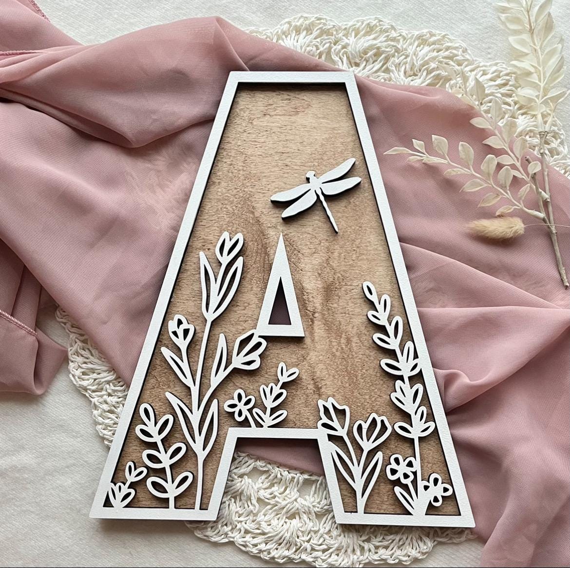 Wooden Name Letter Wall Decor for Nursery Wall Art for Baby Room ...