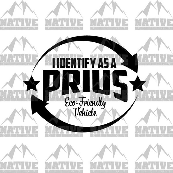 I Identify as a Prius Truck Decal - Etsy
