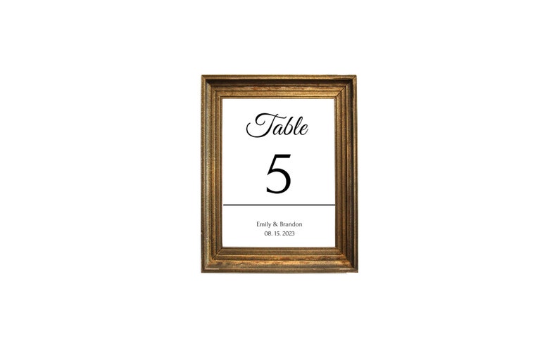 Wedding Table Numbers Printable Template, Calligraphy Table Numbers ...