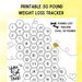 Weight Loss Tracker, 50 Pound Goal, Motivational Tracker, Honey Bees ...