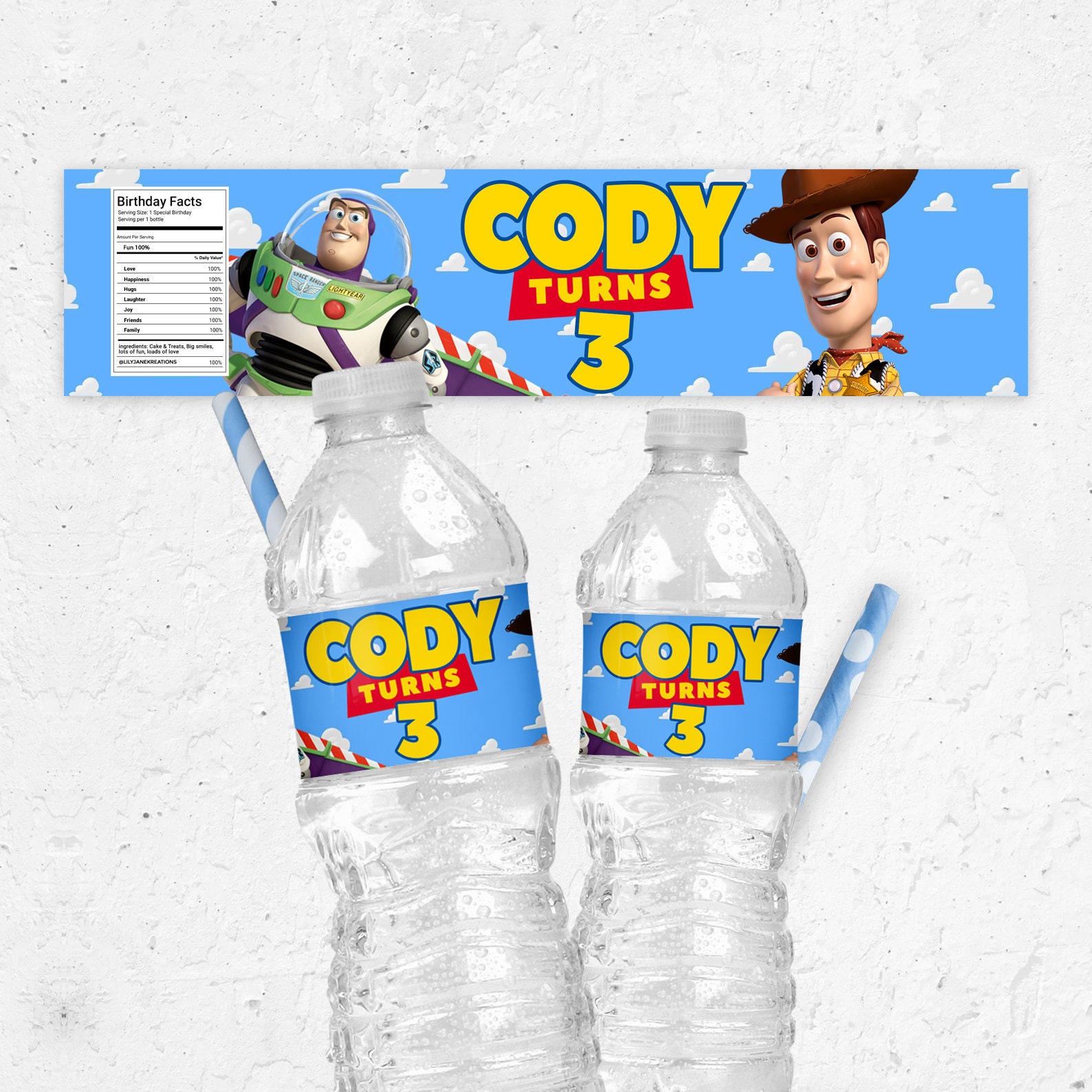 Toy Story Water Labels, Toy Story Labels, Printable Water Labels, Toy ...