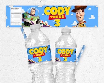 Boho Toy Story Printable Water Labels, Toy Story Labels, Printable ...