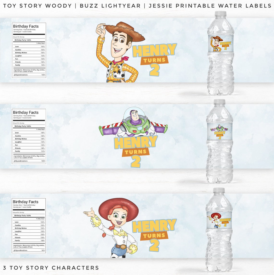 Boho Toy Story Printable Water Labels Toy Story Labels - Etsy Canada