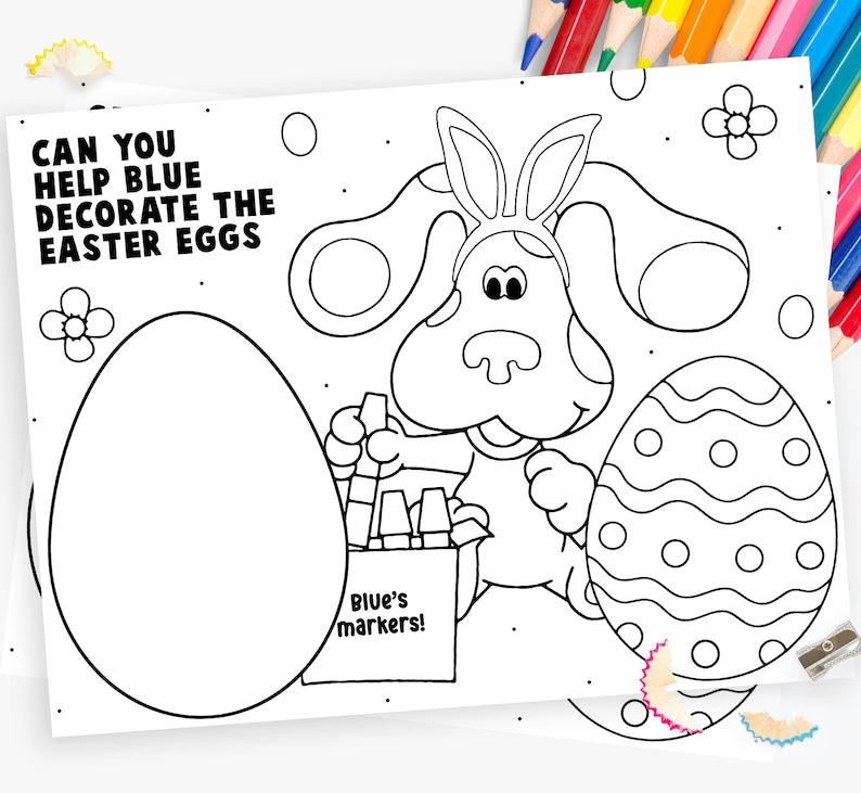 Blues Clue Single Coloring Page, Blues Clue Birthday, Blues Clue ...