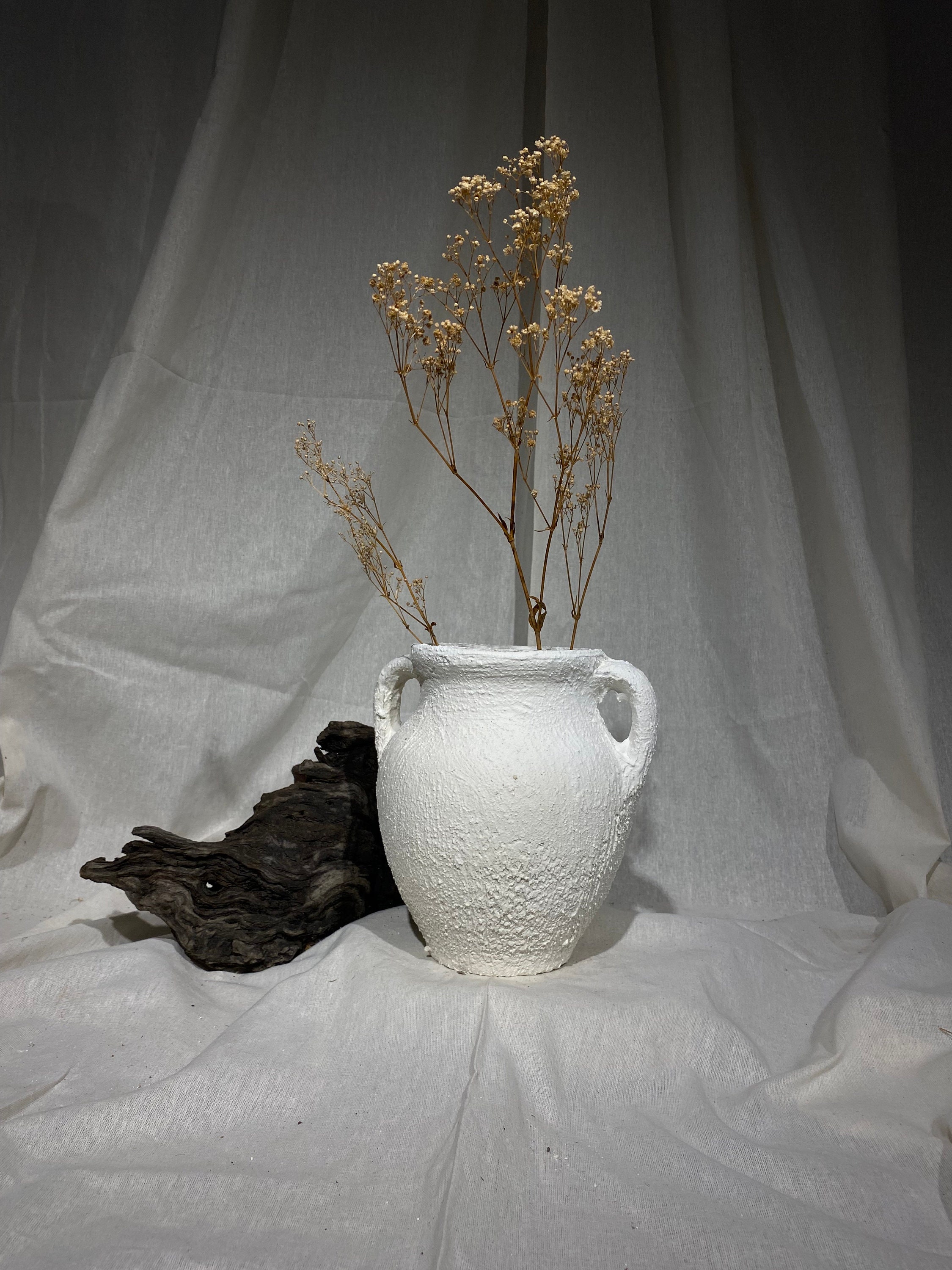 White Handmade Pottery Set,decorative Handmade Pottery ,pot 3 Sizes ...