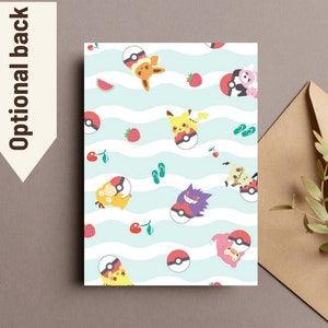 Pokemon Pool Party Birthday Invitation Pikachu Birthday - Etsy