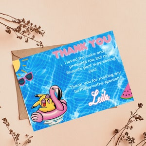 Pikachu Pool Party Birthday Invitation Pokemon Pikachu - Etsy