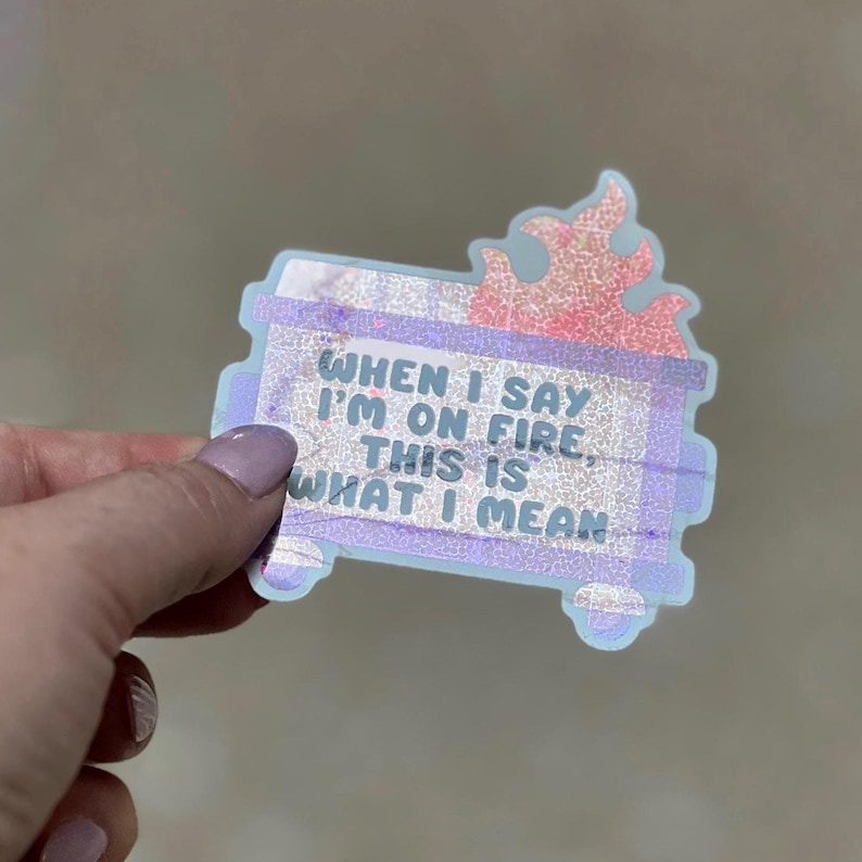 Dumpster Fire Sticker | I’m on Fire - Etsy
