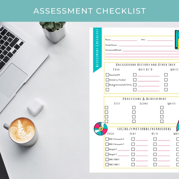 Assessment Checklist School Psychologist - Etsy