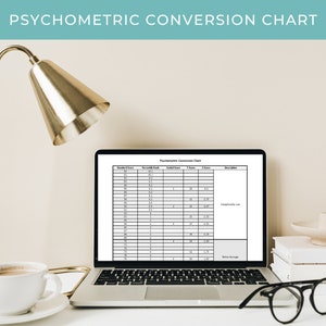 Psychometric Conversion Chart Greyscale | School Psychologist Forms - Etsy
