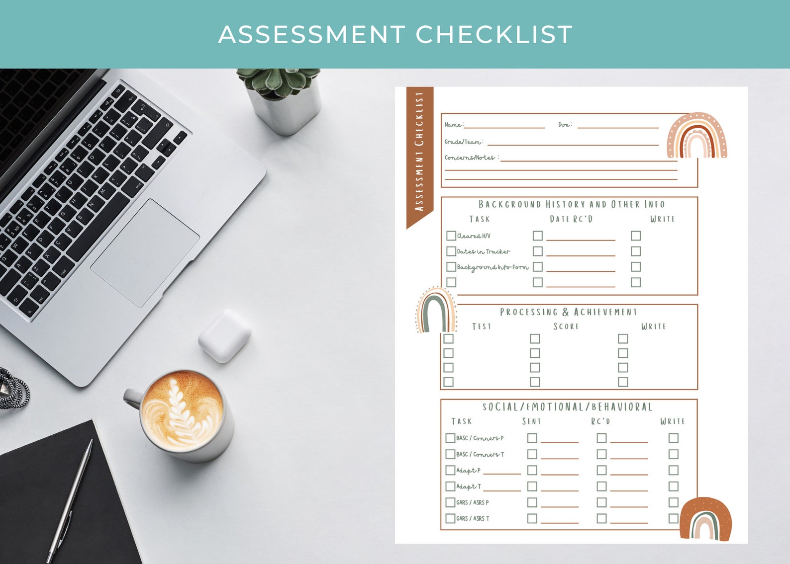 Assessment Checklist | School Psychologist Forms - Etsy