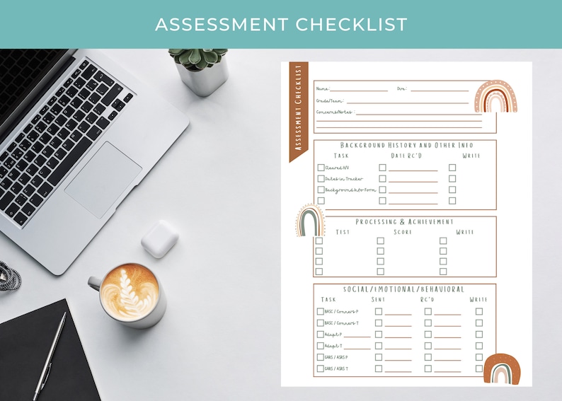 Assessment Checklist | School Psychologist Forms - Etsy