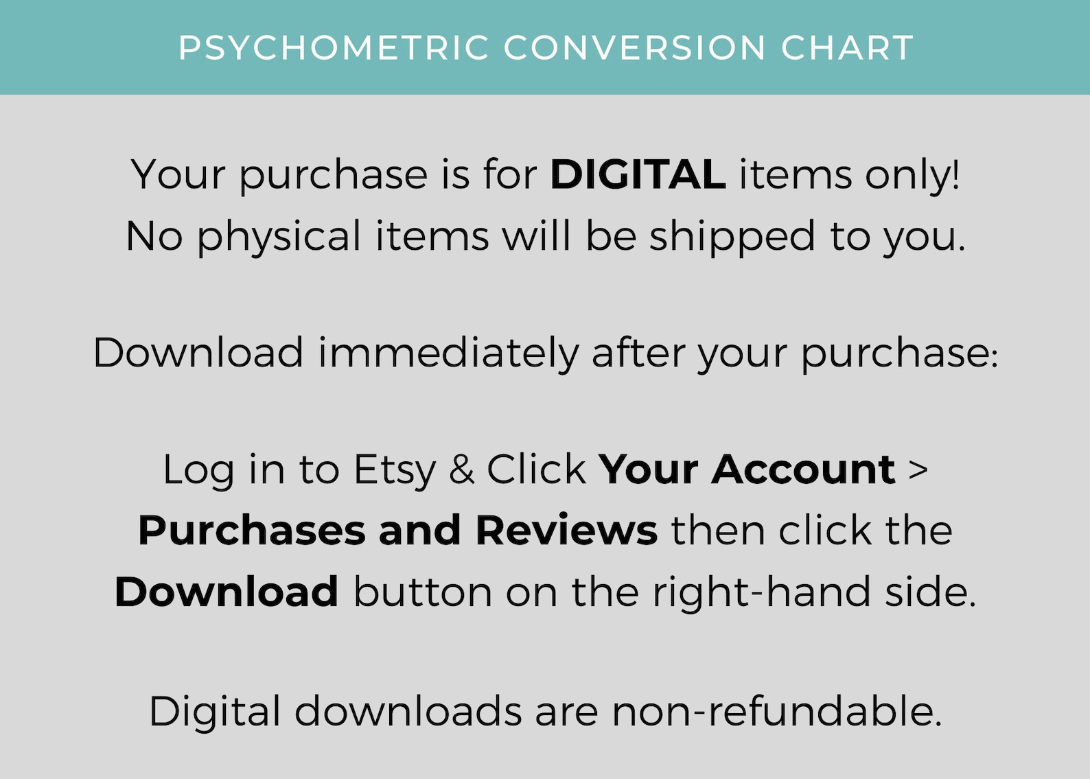 Psychometric Conversion Chart Color | School Psychologist Forms - Etsy