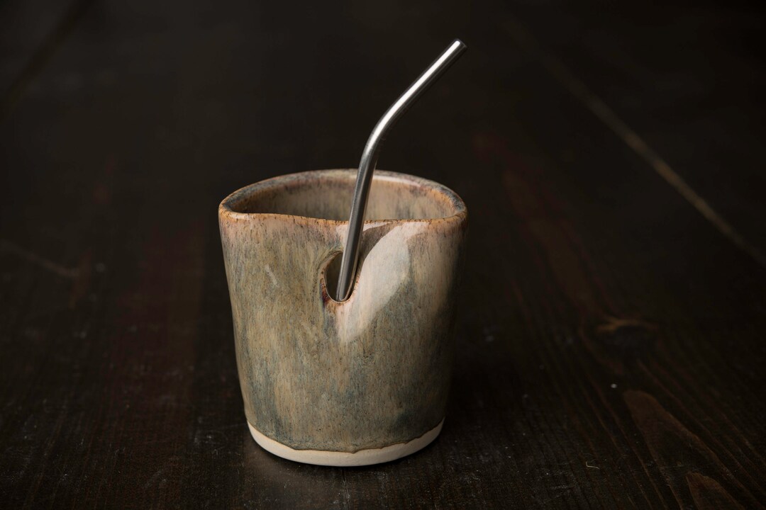 Handmade Ceramic Capri Cup With Straw - Etsy
