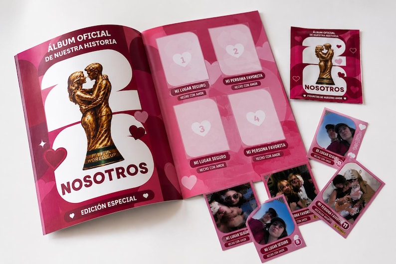 Personalized Sticker Album for Couples, World Cup Theme - Etsy