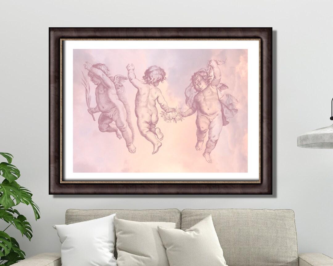 Cherub Wall Art Renaissance Wall Decor Cherub Poster Antique - Etsy