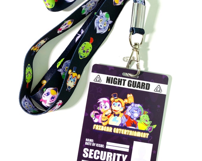FNAF Security ID Card and (optional) Lanyard - Etsy