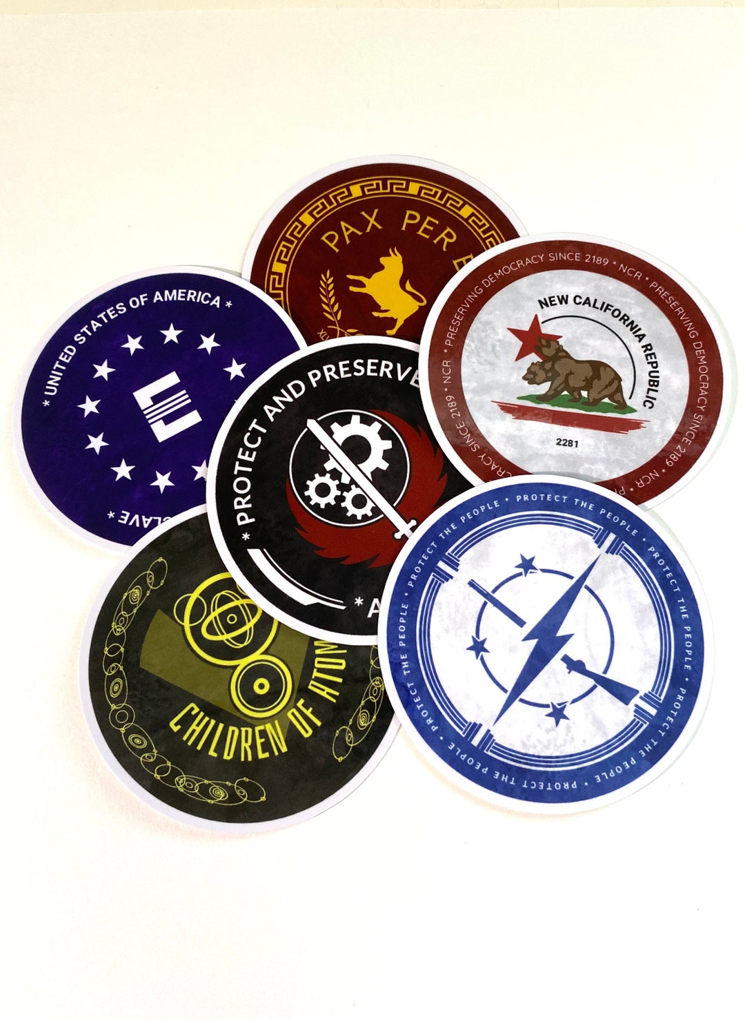 FALLOUT Faction Stickers - 2.5", Vinyl (individual OR Set) - Etsy