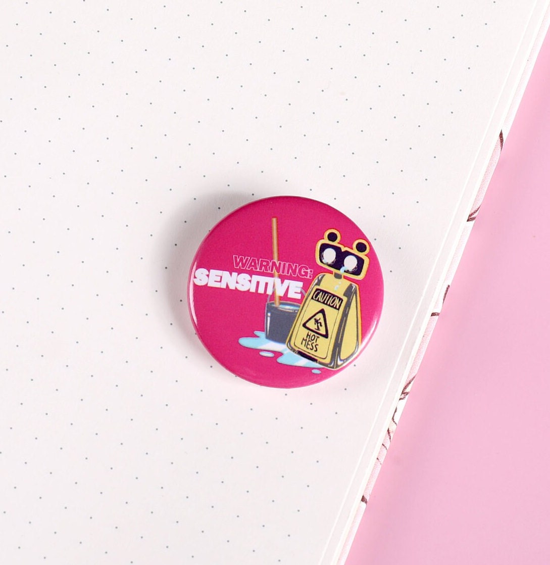 FNAF Caution Bot Pin - 37mm - Etsy