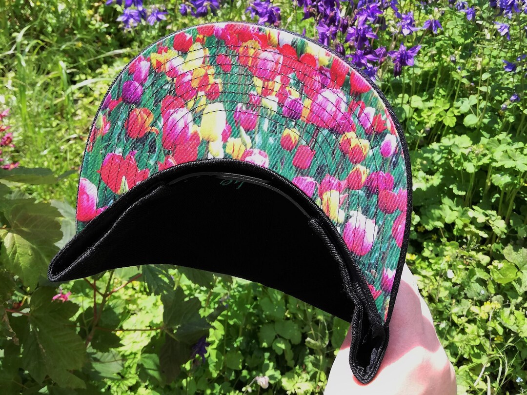Snapback Hat Black Tulip Field Flower Capiche Baseball Cap Cool Hats ...