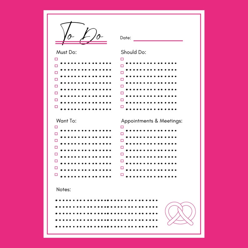 Printable to Do List for Small Business Owners A4 Size - Etsy
