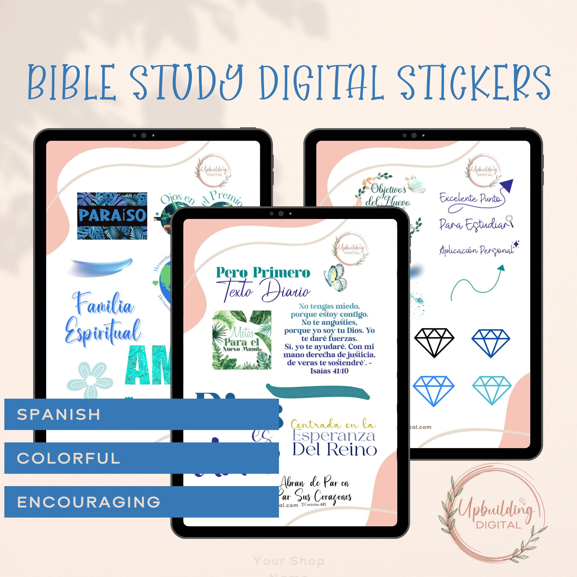 Spanish JW Digital Bible Study & Planner Stickers - Etsy