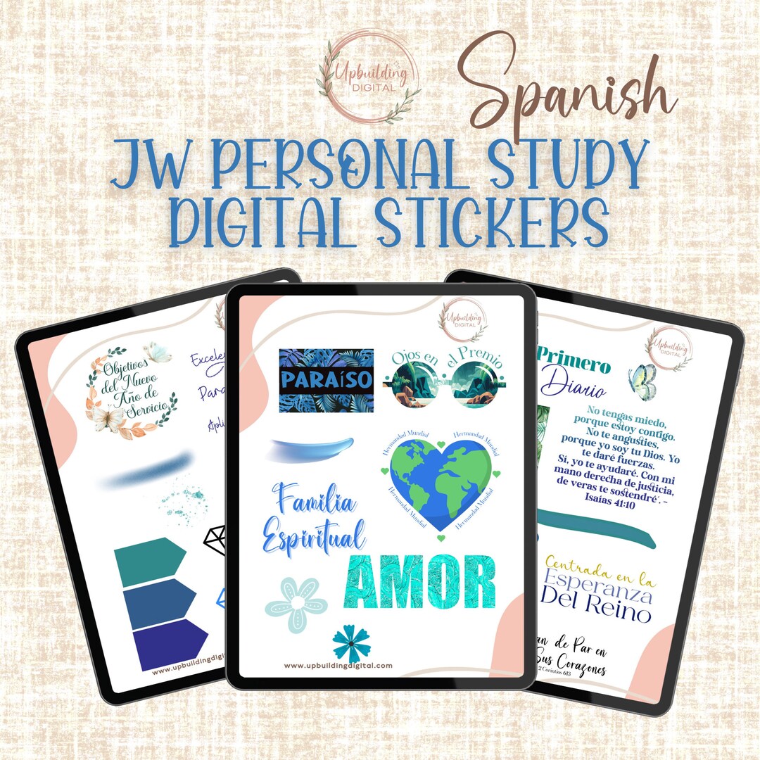 Spanish JW Digital Bible Study & Planner Stickers - Etsy