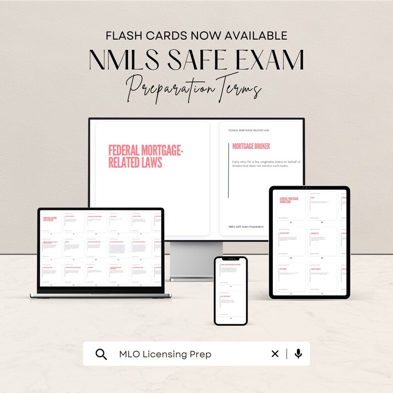 Mortgage Loan Officer Licensing Exam Flash Cards | NMLS SAFE Test ...