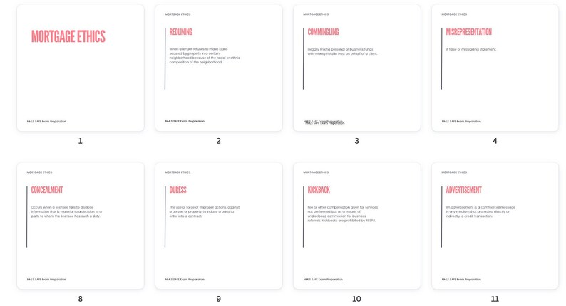 Mortgage Loan Officer Licensing Exam Flash Cards | NMLS SAFE Test ...