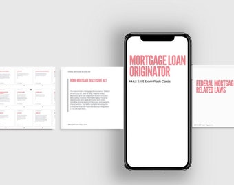 NMLS SAFE Mortgage Loan Officer Exam Study Guide MLO, Loan Officer ...