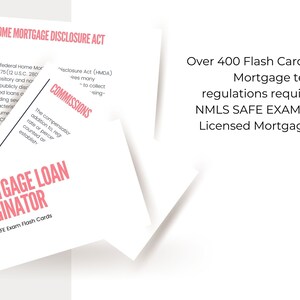 Mortgage Loan Officer Licensing Exam Flash Cards | NMLS SAFE Test ...