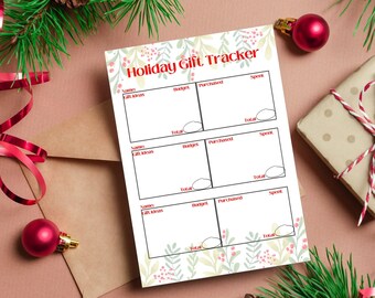 Christmas Gift Tracker Printable PDF Christmas Planner Printable to Do ...