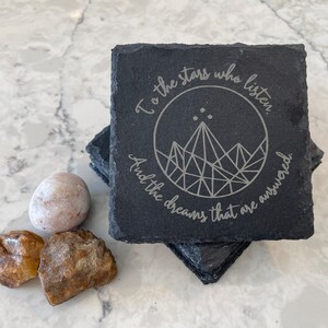 Custom Engraved Slate Tile Coasters - Etsy