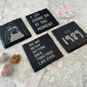 Custom Engraved Slate Tile Coasters - Etsy