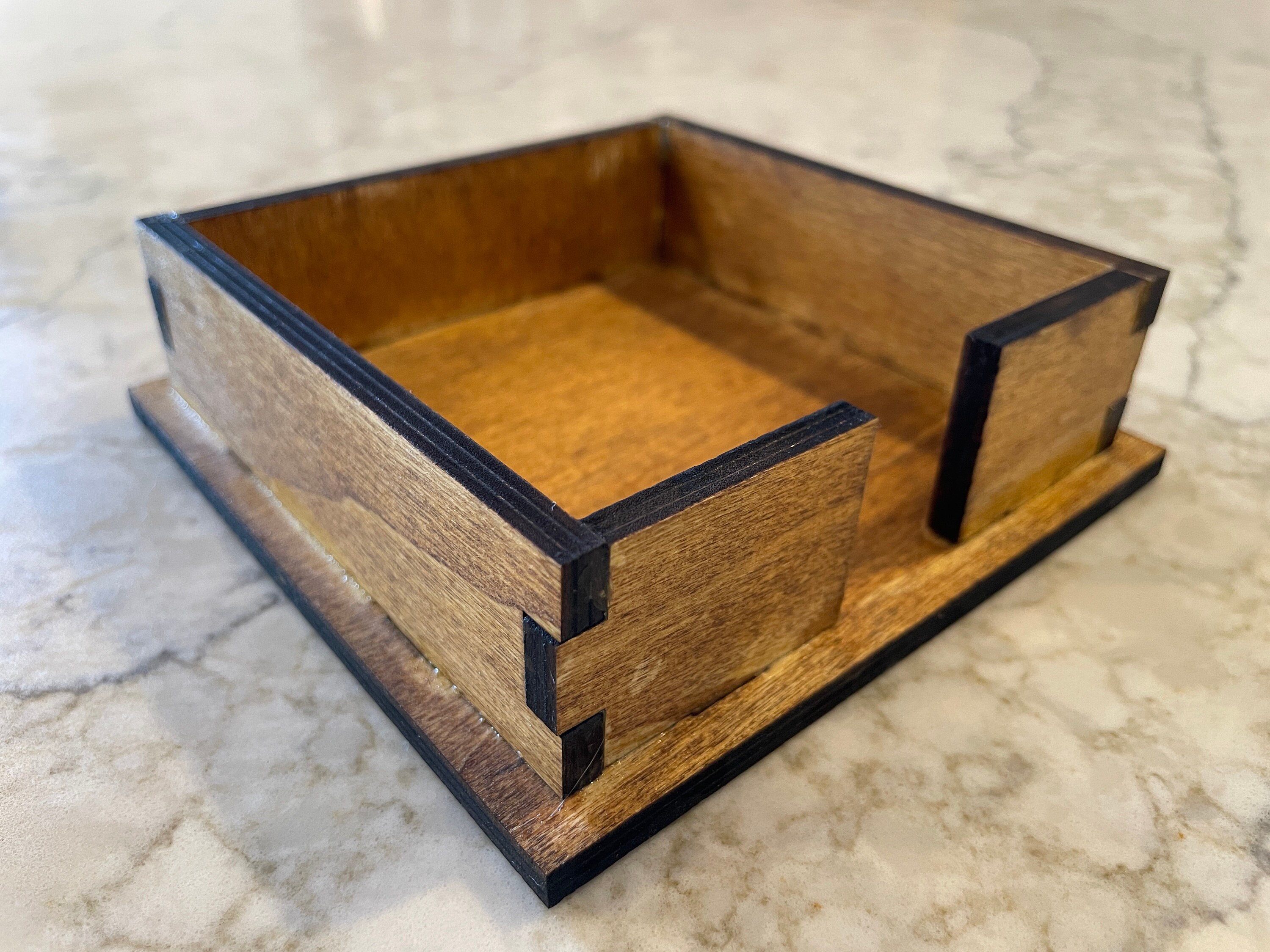 Laser-cut Slate Coaster Holder Design – Box Joints for 6mm (digital ...