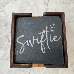 Custom Engraved Slate Tile Coasters - Etsy