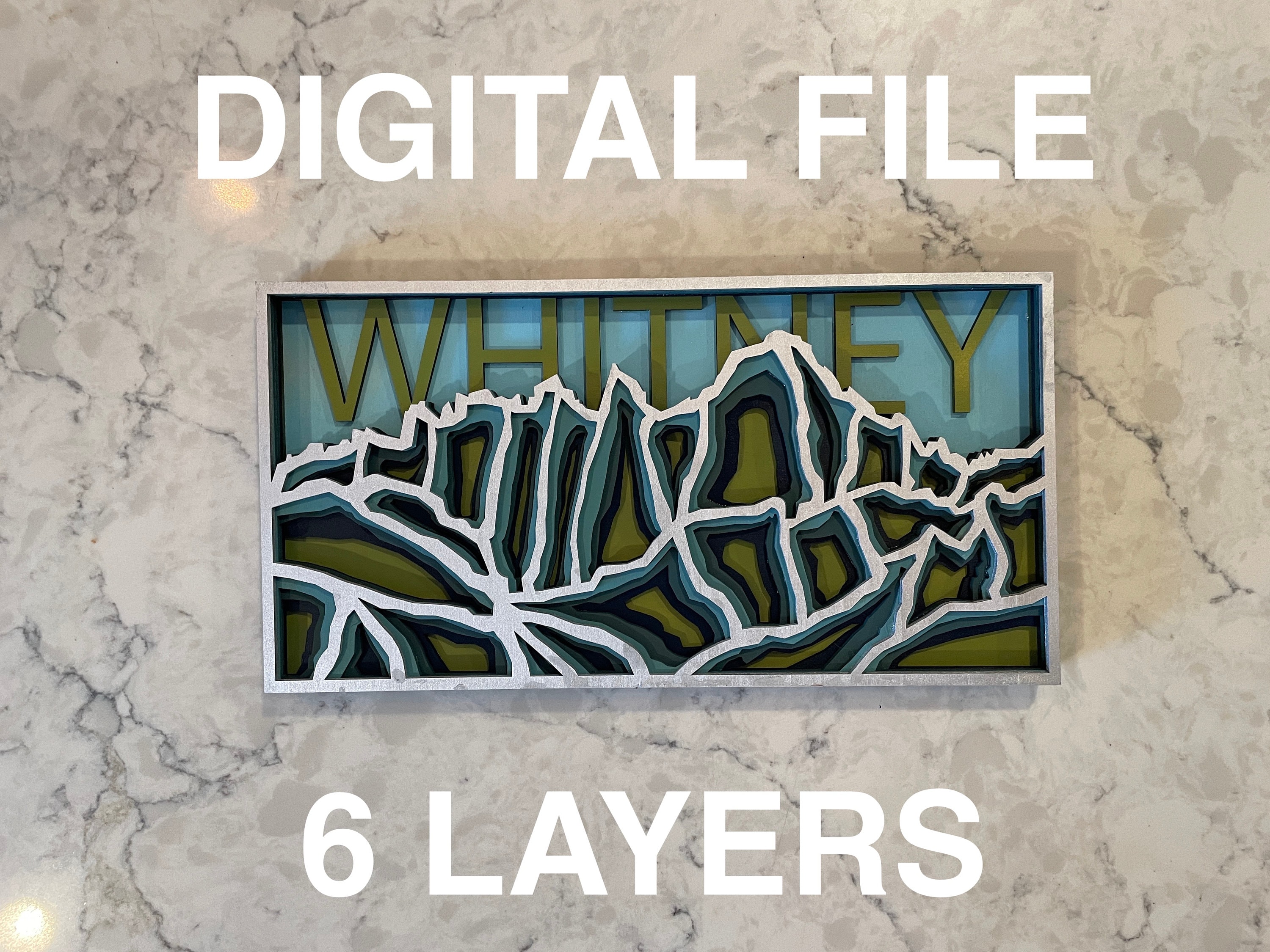 Mount Whitney Digital SVG File for Laser of Cricut - Etsy