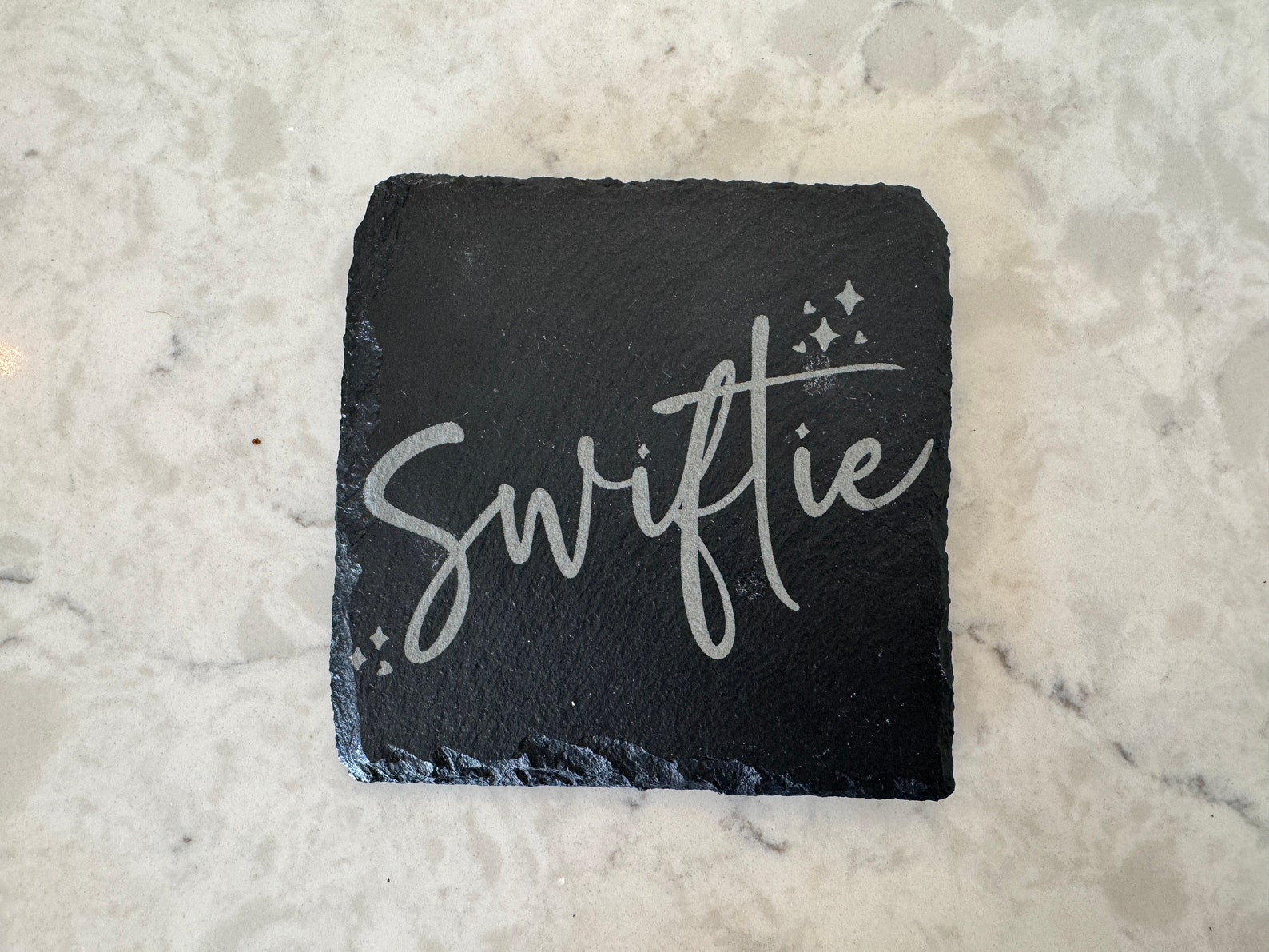 Custom Engraved Slate Tile Coasters - Etsy