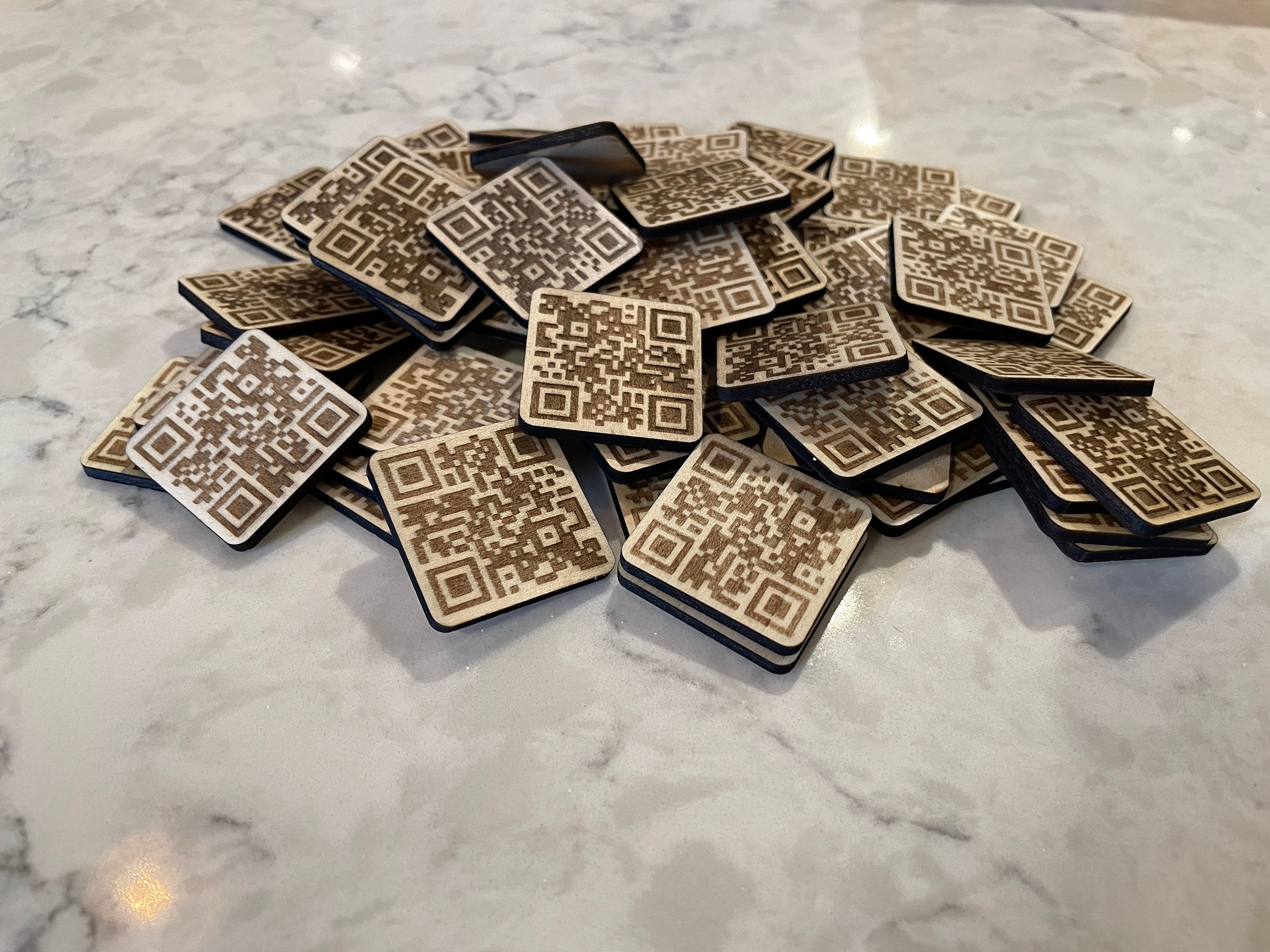 Custom QR Code Engraved Wood Sign With Textpersonalized Laser Engraved ...