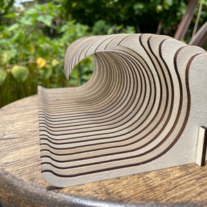 Ocean Wave Wooden Tabletop Art - Etsy