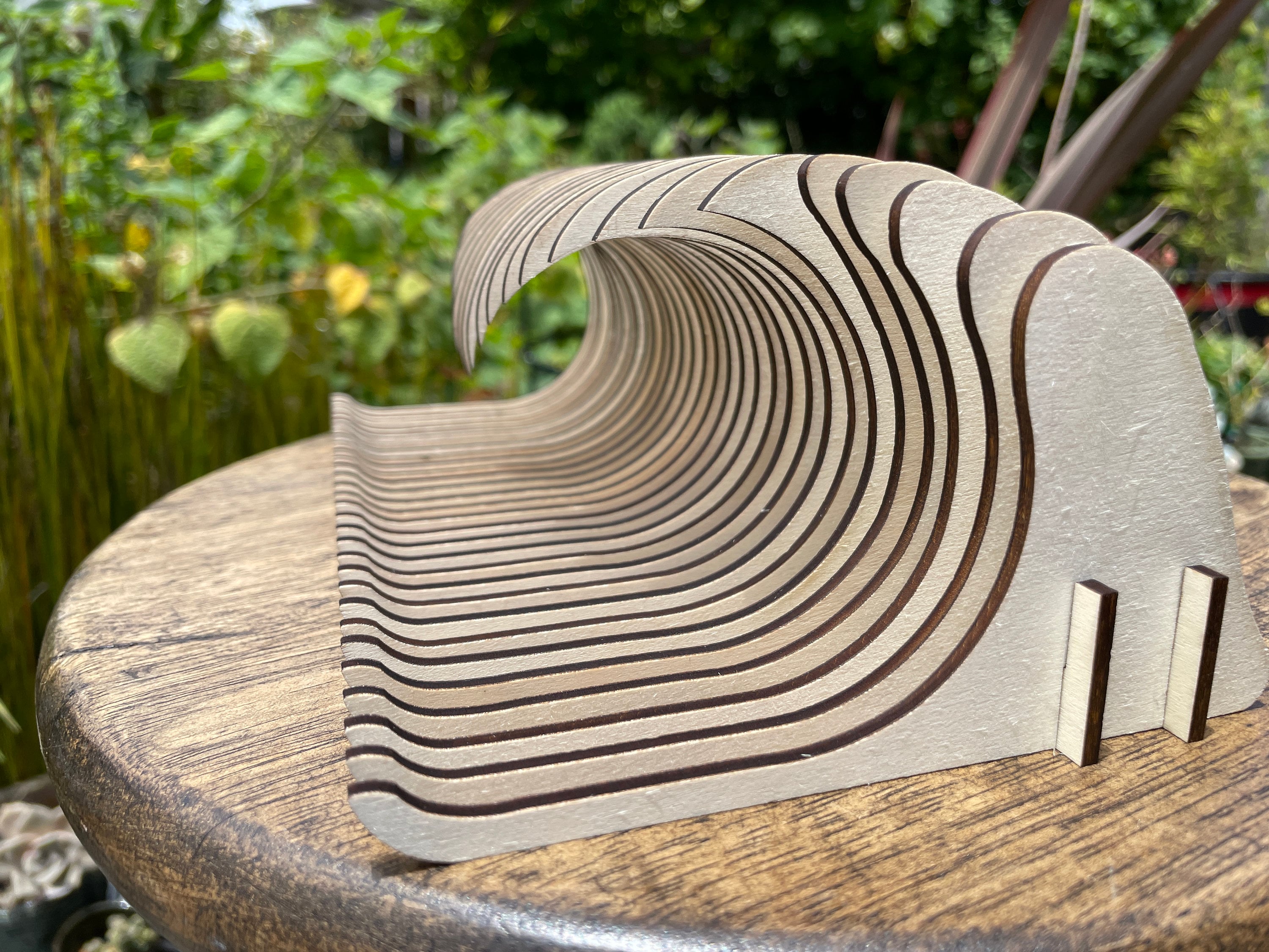 Ocean Wave Wooden Tabletop Art - Etsy