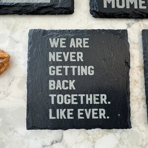 Custom Engraved Slate Tile Coasters - Etsy