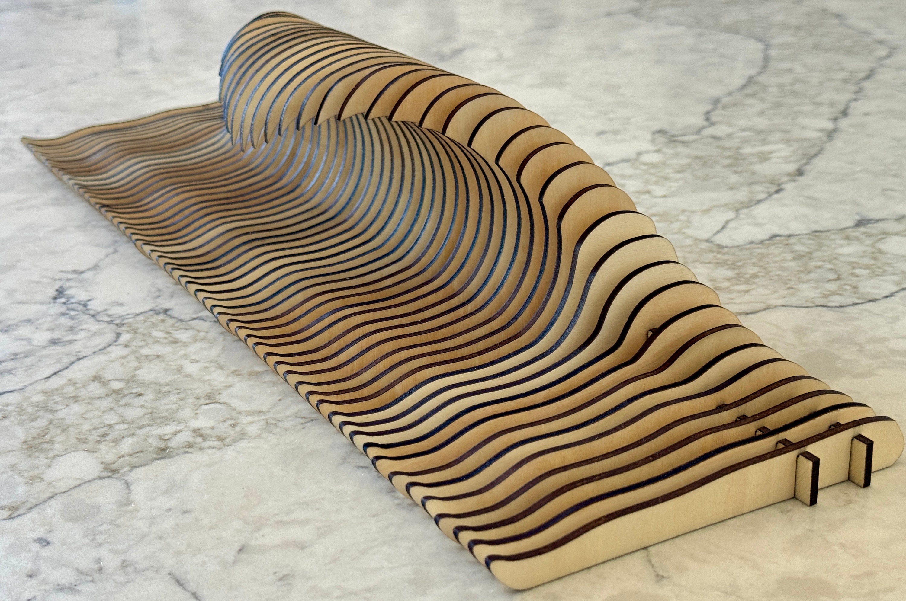 Breaking Wave Wood Tabletop Art Sculpture - Etsy