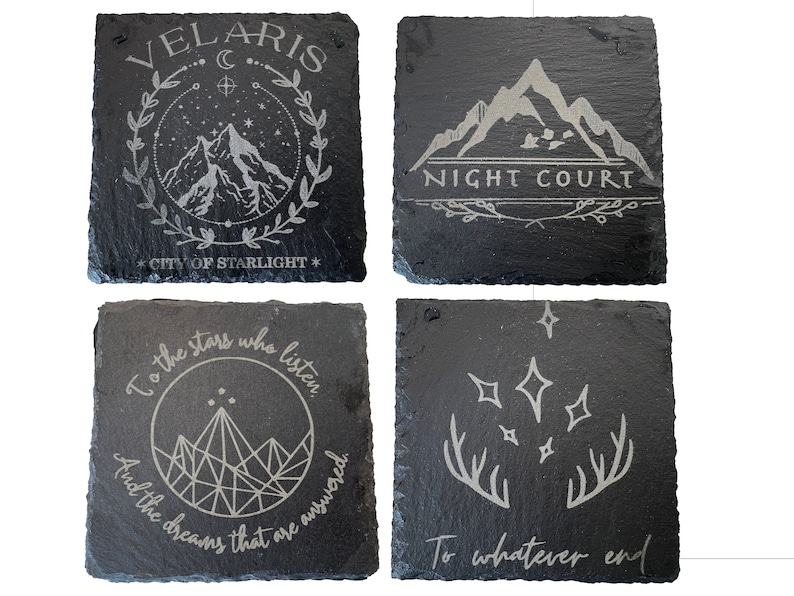 ACOTAR Pick 4 Slate Coasters From Sarah J Maas - Etsy