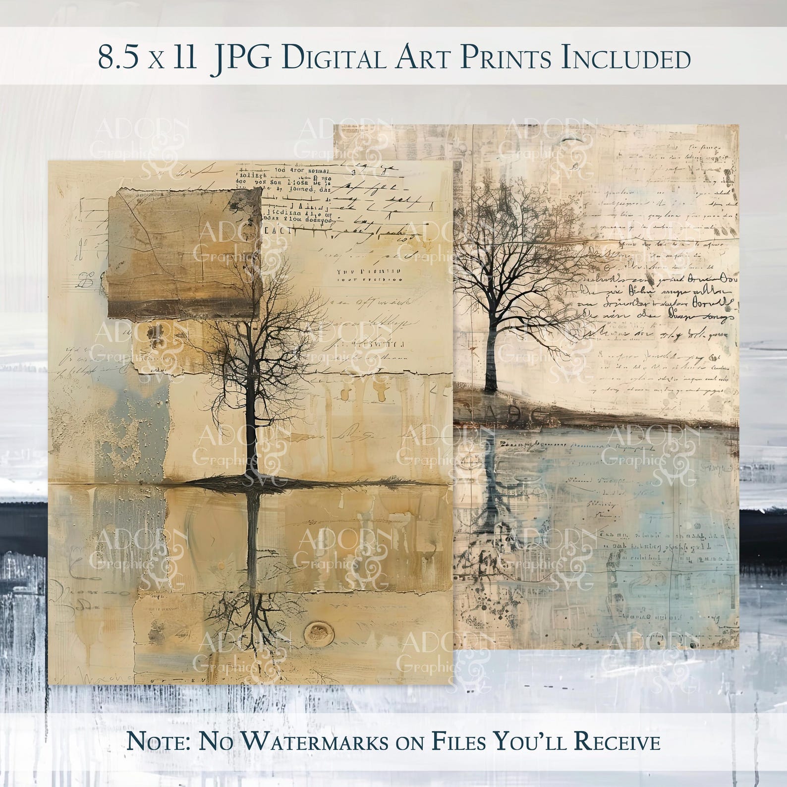 The Stillness - Junk Journal Pages - Background Papers - Scrapbooking ...