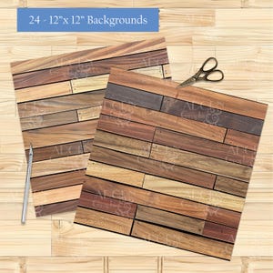 Wood Backgrounds, Wood Patterns, Dark Wooden Paper Pack, Digital Paper ...