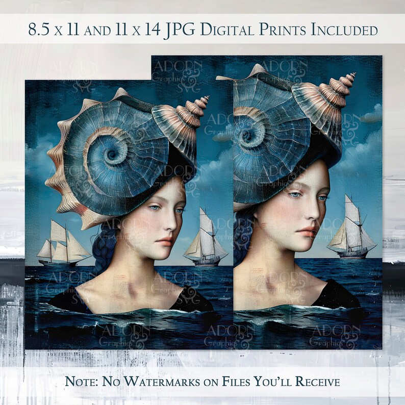 Sea ATC Cards | Collage Ephemera | Journaling Cards | Printable ...