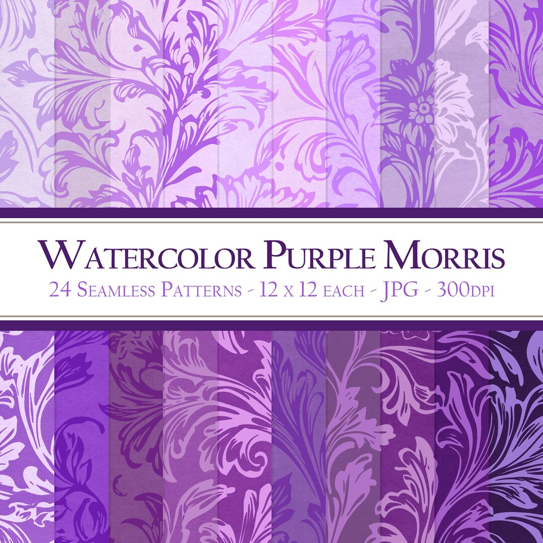 Purple Morris Watercolor Paper Pack, Soft Art Textures, Gradient ...