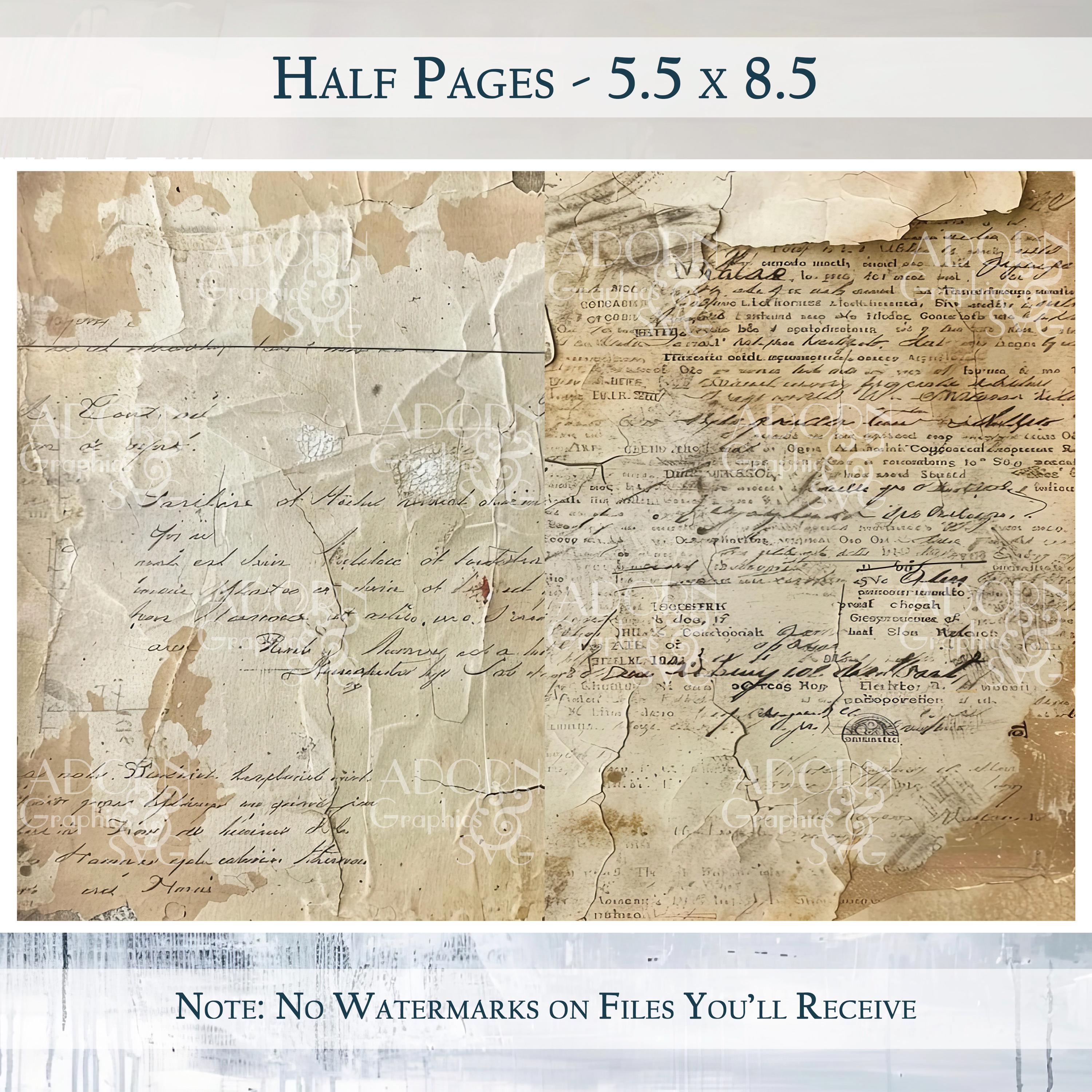 Weathered Paper - Junk Journal Paper - Distressed Papers - Journaling ...