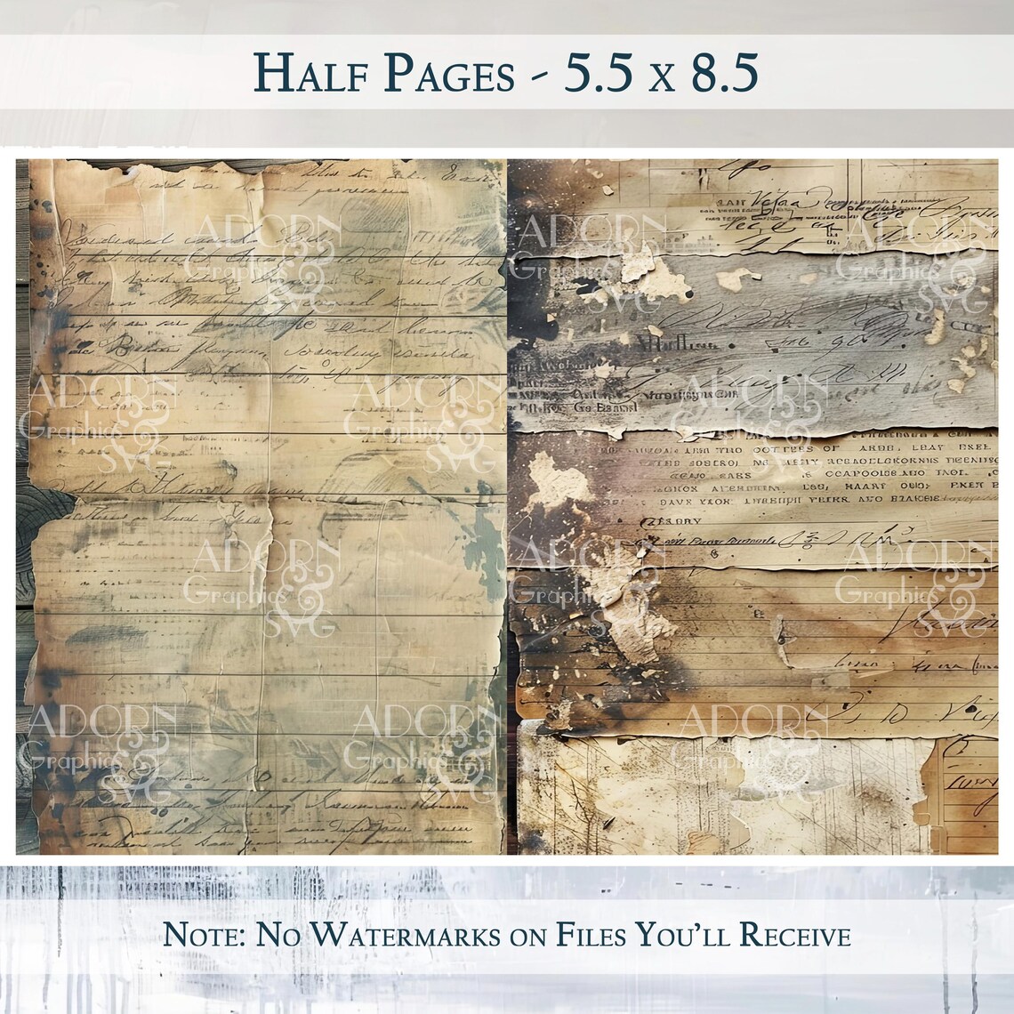 Weathered Paper - Junk Journal Paper - Distressed Papers - Journaling ...